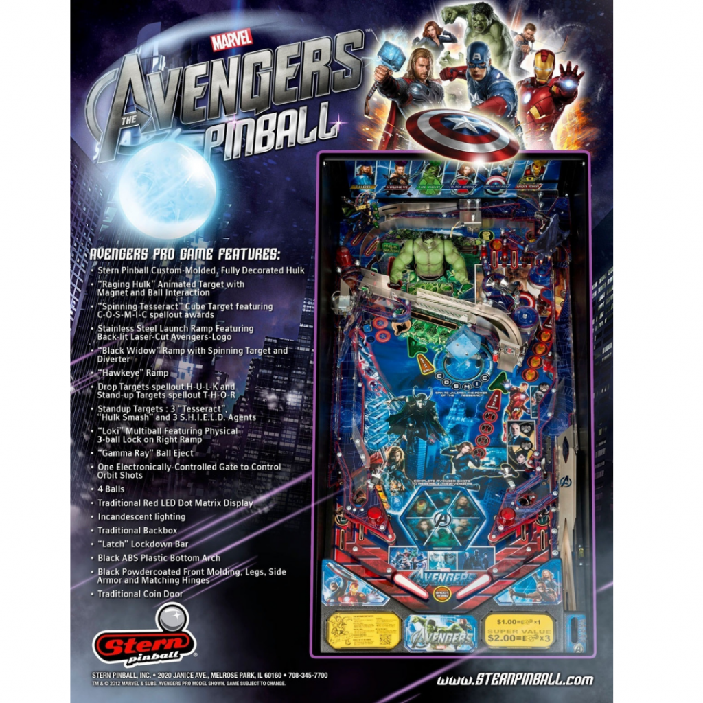 Avengers Pinball Machine | The Men's Cave Official Website